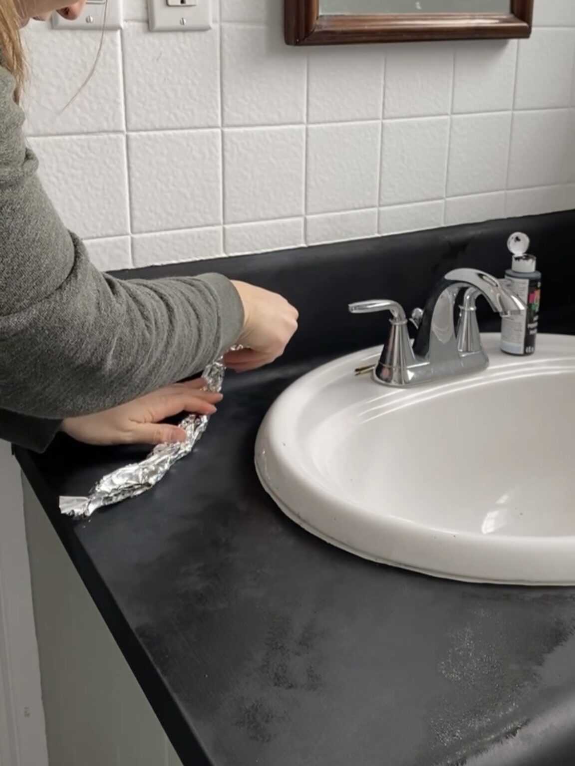 How to Paint Your Countertops to Look Like Soapstone